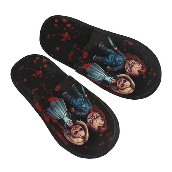 Bride Of Chucky Plush House Shoes Warm Fluffy Slippers Furry ...