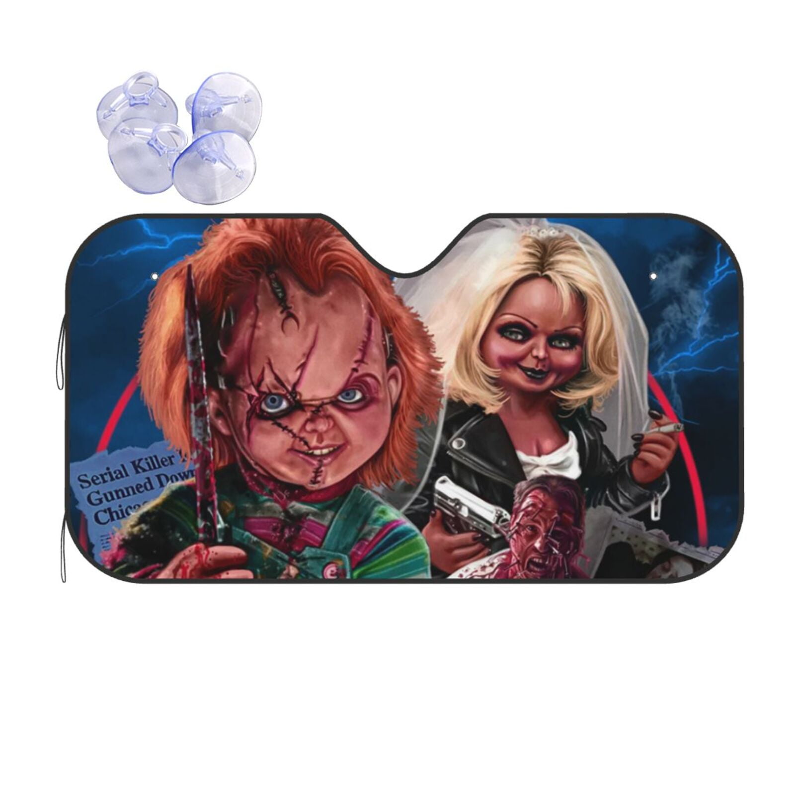 Bride Of Chucky Poster Car Windshield Sunshade Blocks UV Rays&Keeps ...