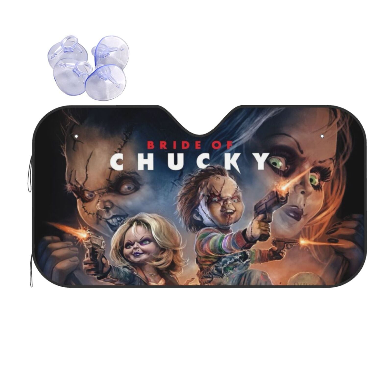 Bride Of Chucky Poster Fashion Car Sunshade UV Rays Sun Visor Protector ...