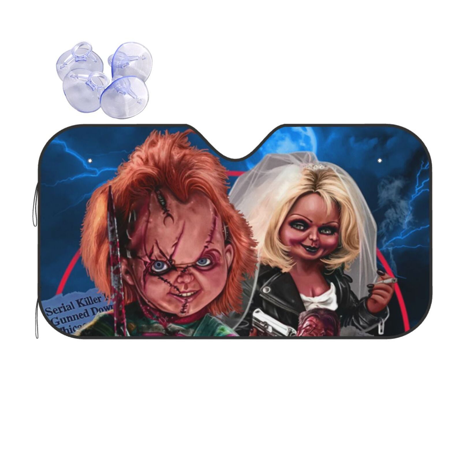 Bride Of Chucky Poster Foldable Car Windshield Sunshade Automotive ...