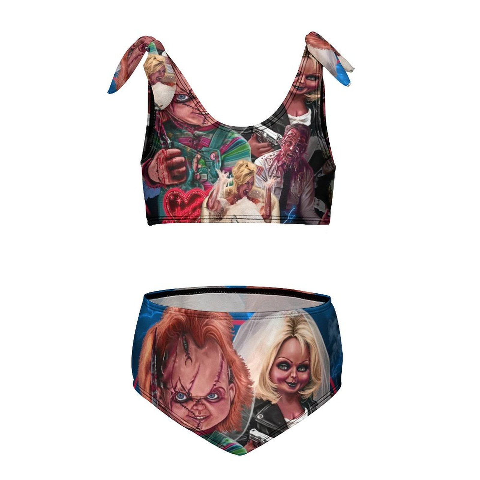 Bride Of Chucky Poster Kid's Swimwear Two Piece Swimsuit Summer Beach ...