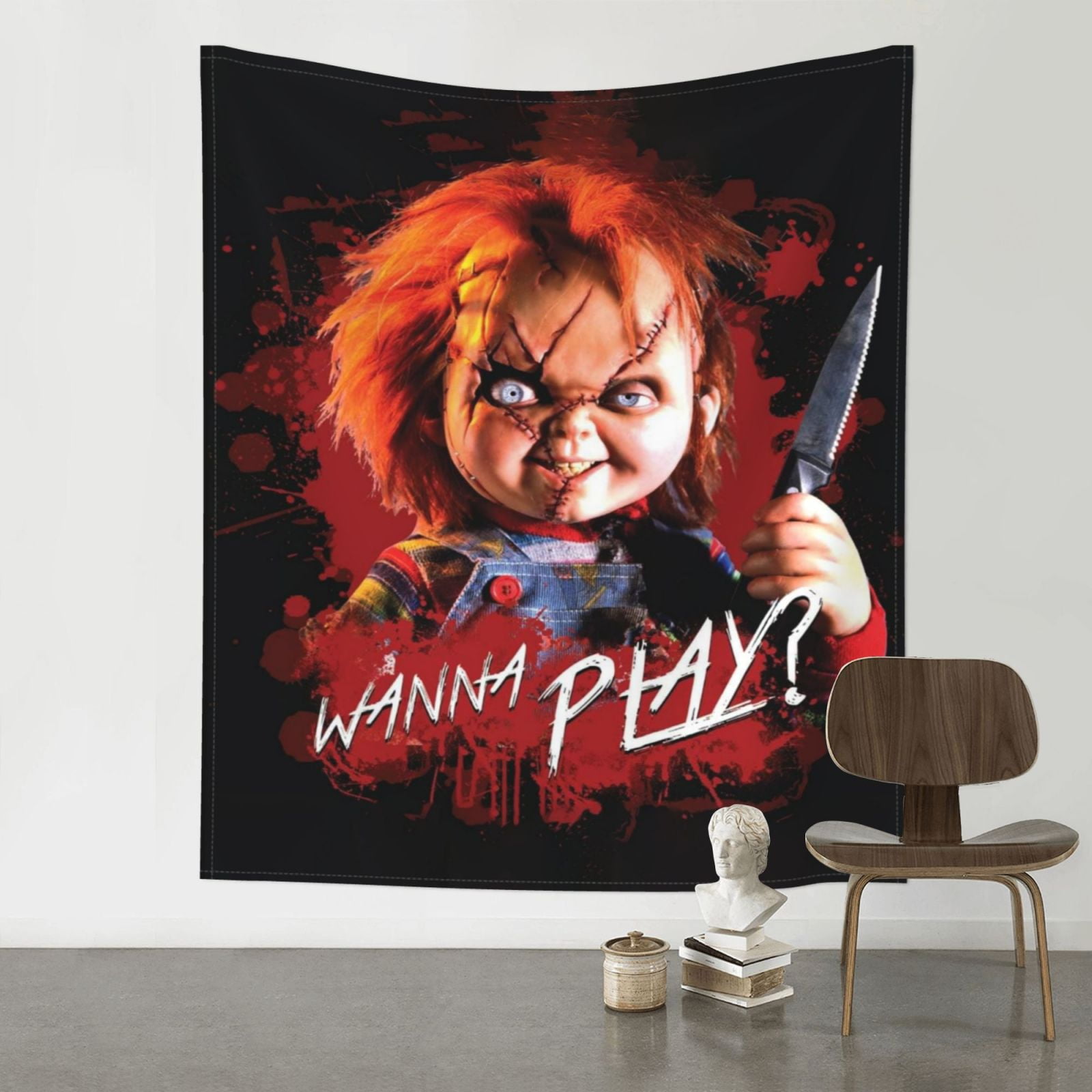 Bride Of Chucky Tapestry Wall Hanging Wall Art Decor Wall Tapestry For ...