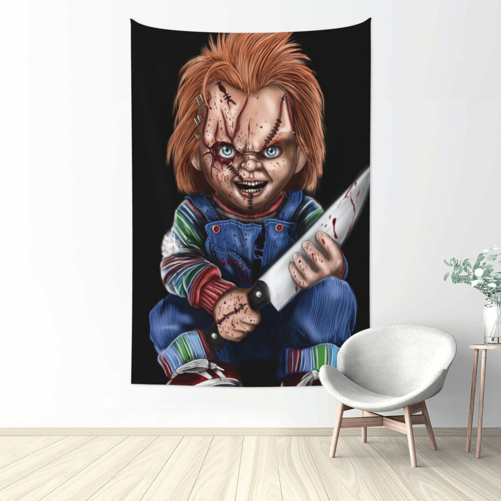 Bride Of Chucky Tapestry Wall Hanging Wall Art Decor Wall Tapestry For ...