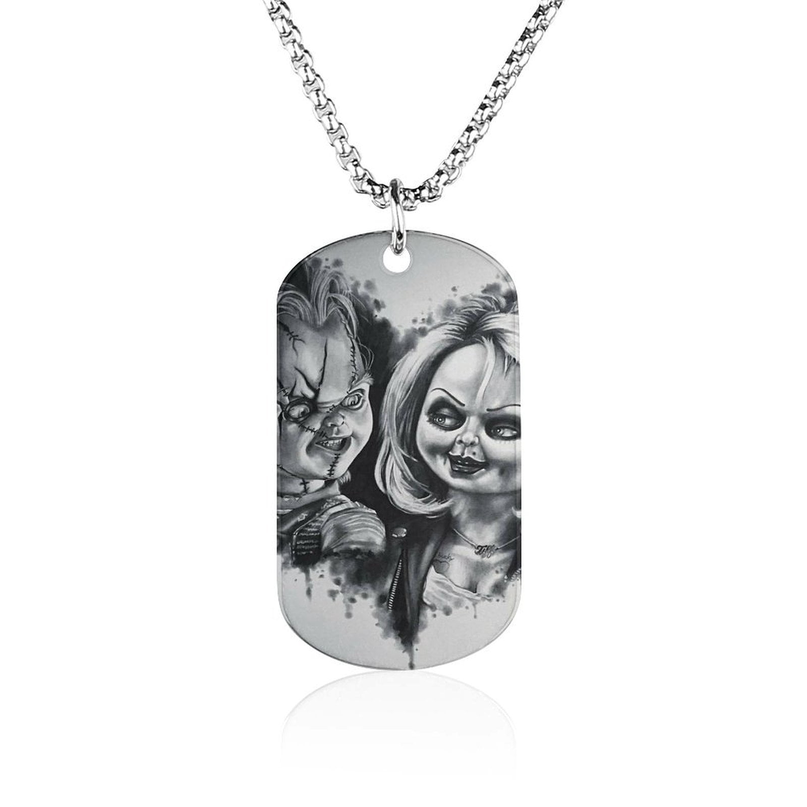 Bride Of Chucky Titanium Steel Necklace Daily Unisex Pendant Chain Gift ...