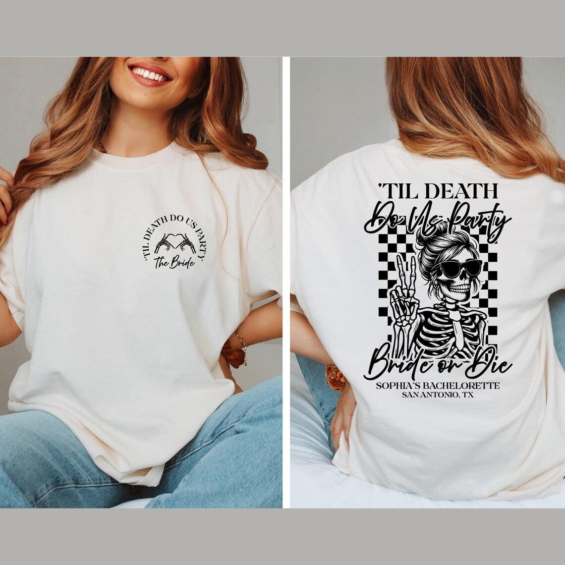 Bride Or Die Funny Bachelorette Party Shirts, Til Death Do Us Party ...