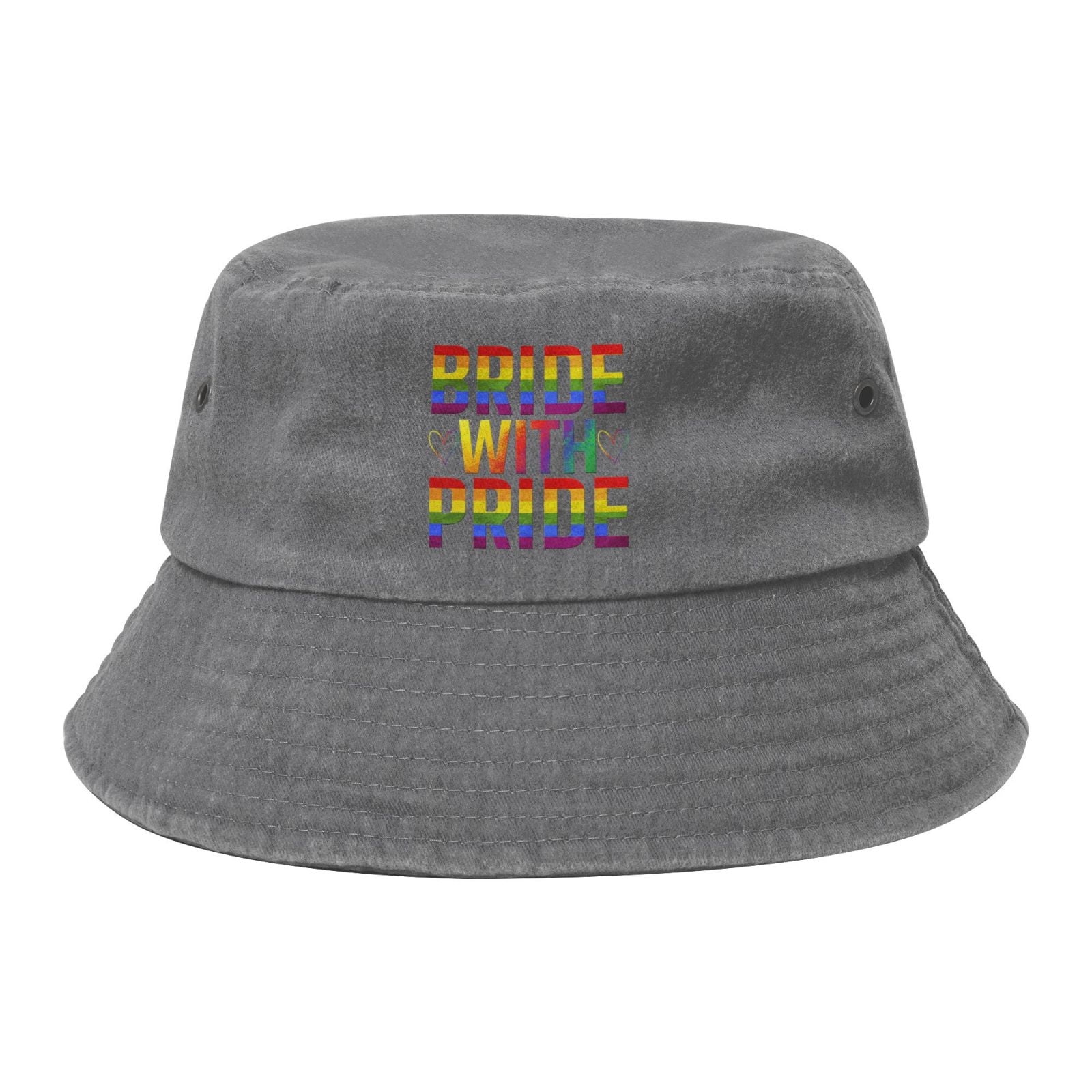 Bride with Pride Lesbian Pride LGBT Wedding Summer Bucket Hat Fishing ...