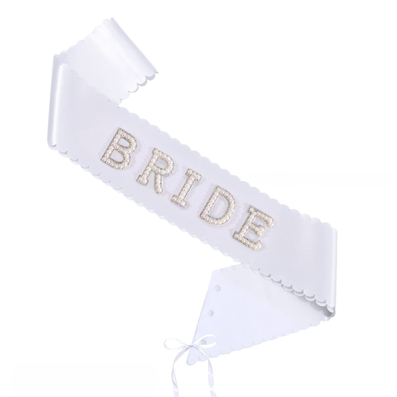 Bride Sash for Pearl Bachelorette Party White for Decorations - Walmart.com