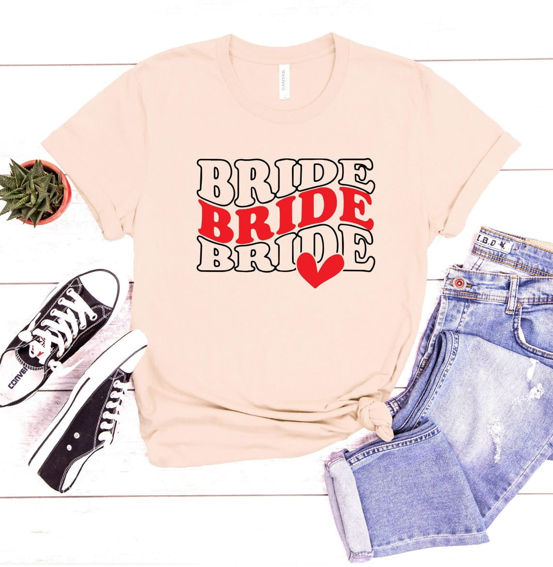 Bride Shirt, Bachelorette Party Bride T-shirt, Honeymoon Shirt, Bride ...