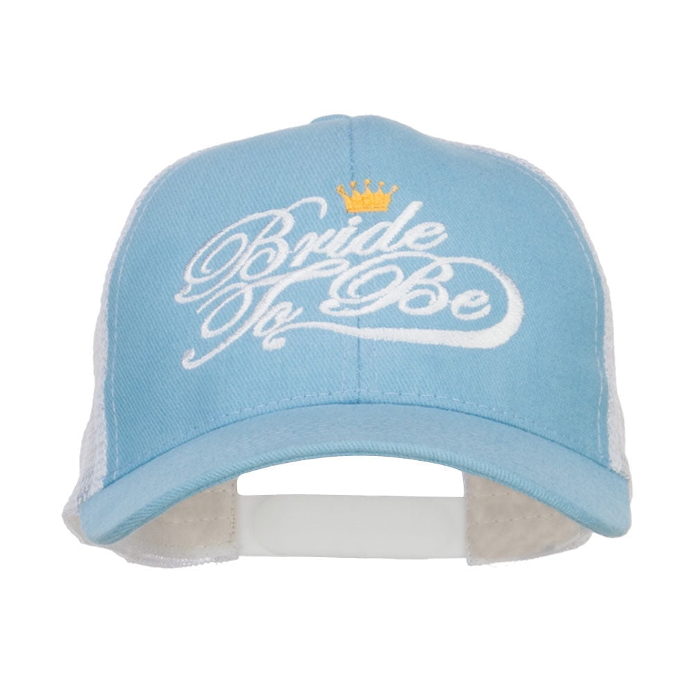 Bride To Be Embroidered Cotton Trucker Cap - Light Blue White OSFM ...