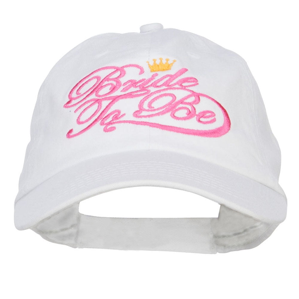 Bride To Be Embroidered Washed Ball Cap - White OSFM - Walmart.com
