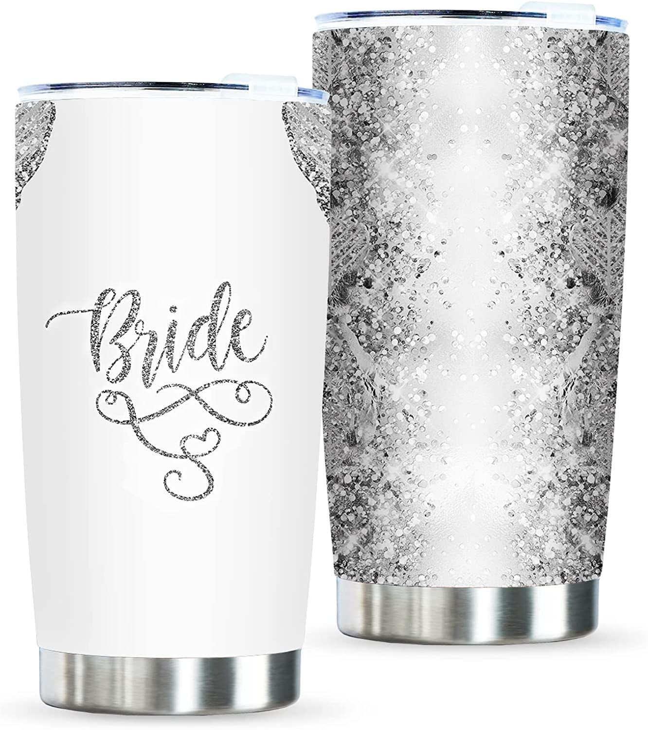 Bride Tumbler Cup, Bride To Be Gifts for Her, Vacuum Insulated Stainless Steel 20 Oz Tumbler ...