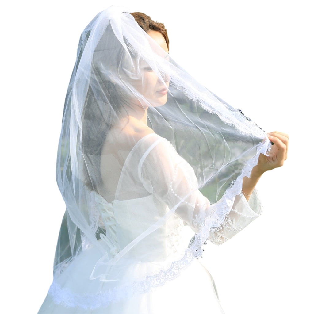 Bride Veil Lace for Girls Balletcore Lace for Pageant Prom Bridal Hair ...