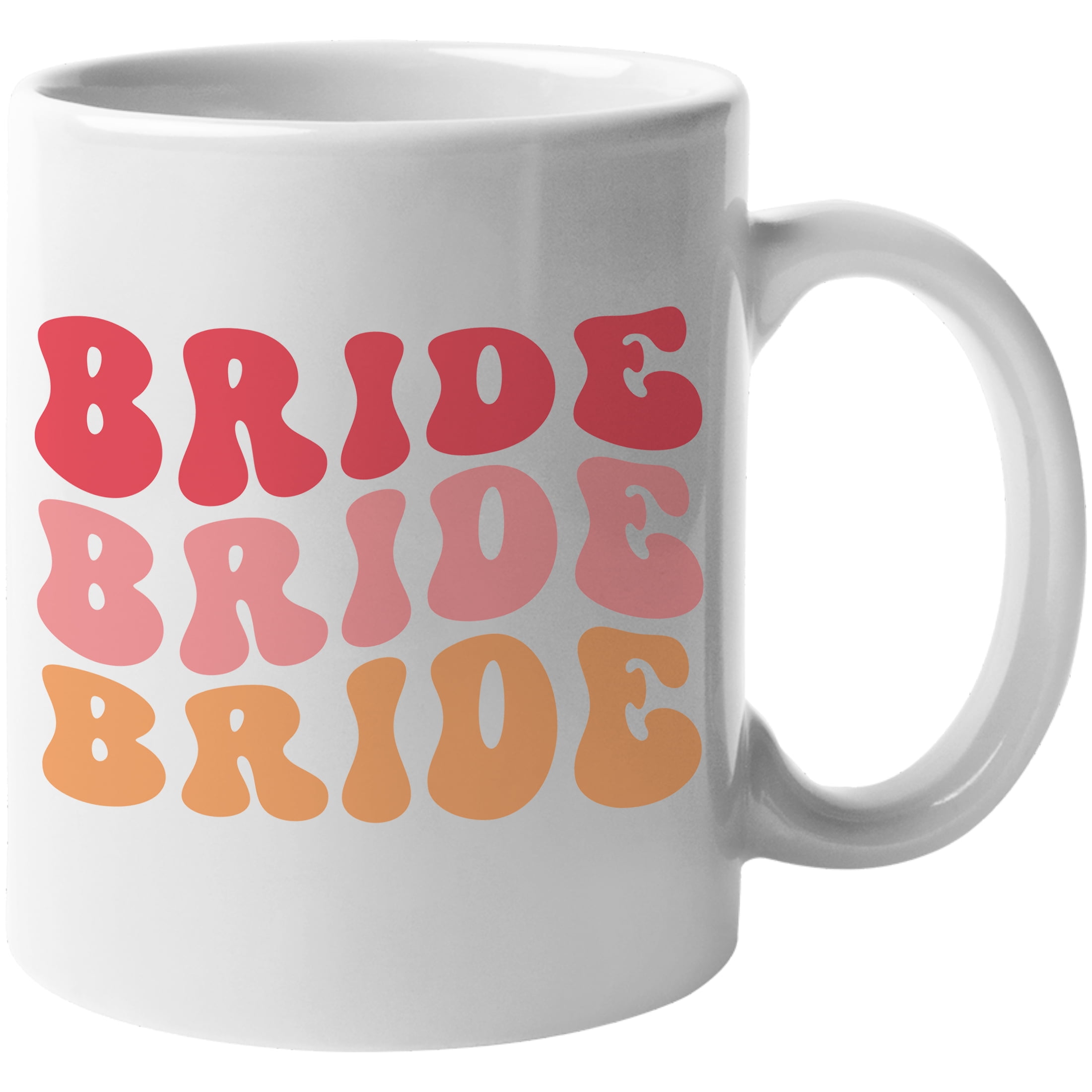 Bride, Wedding, Fiancee or Bridal Shower Themed, Groovy Retro Wavy Text ...