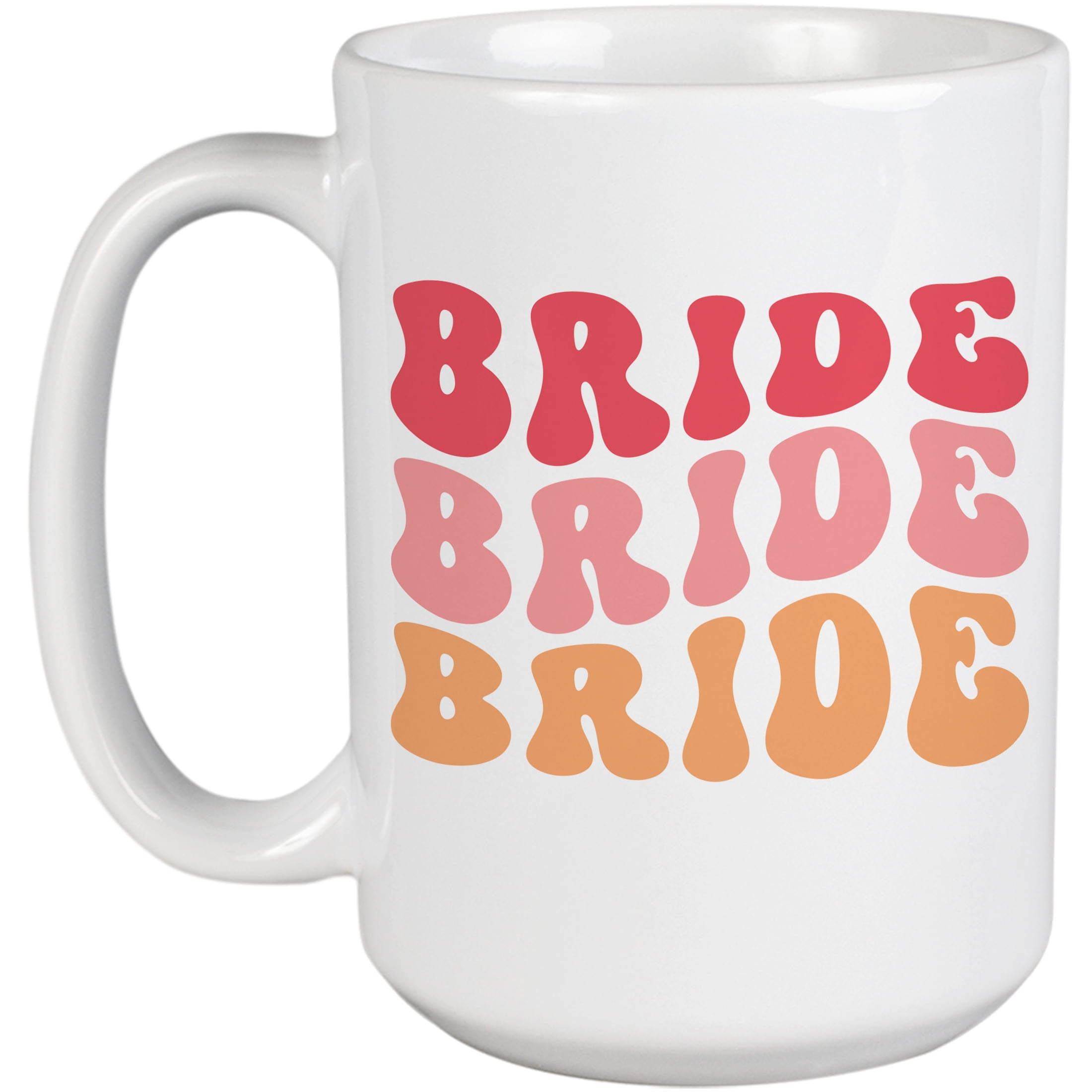 Bride, Wedding, Fiancee or Bridal Shower Themed, Groovy Retro Wavy Text ...