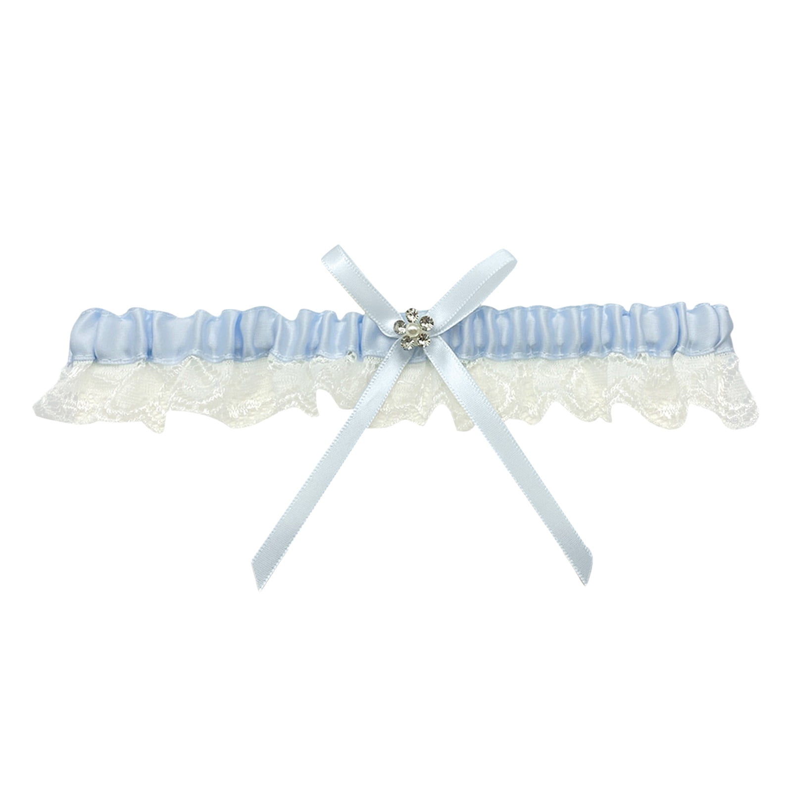 Bride Wedding Garter White Lace Floral Garters Bowknot Stretch Leg ...
