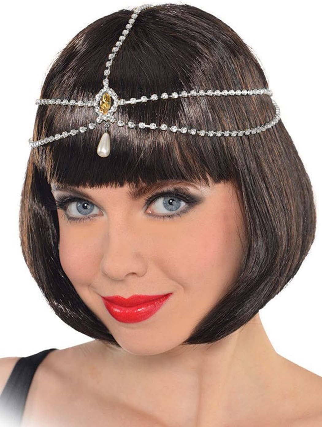 Bride Wedding Head Chain Jewelry Crystal Pendant Head Chain Headbands ...