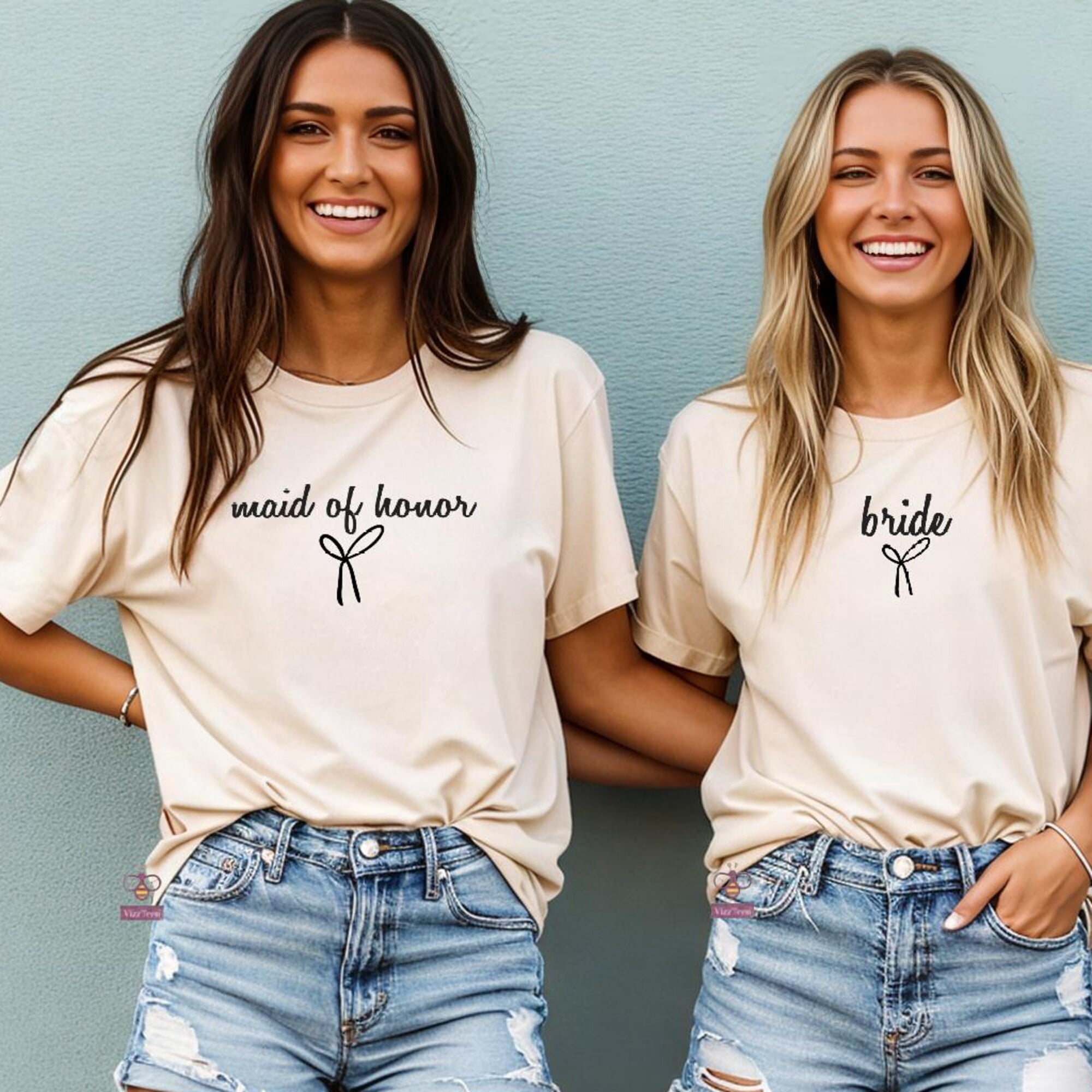 Bride and Bridesmaid Wedding Knot Shirts Maid of Honor Matron of Honor ...