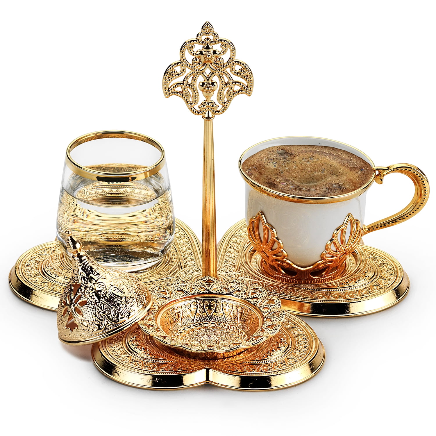 Free Shipping! Bride-groom Single Presentation Coffee Set with Glass ...