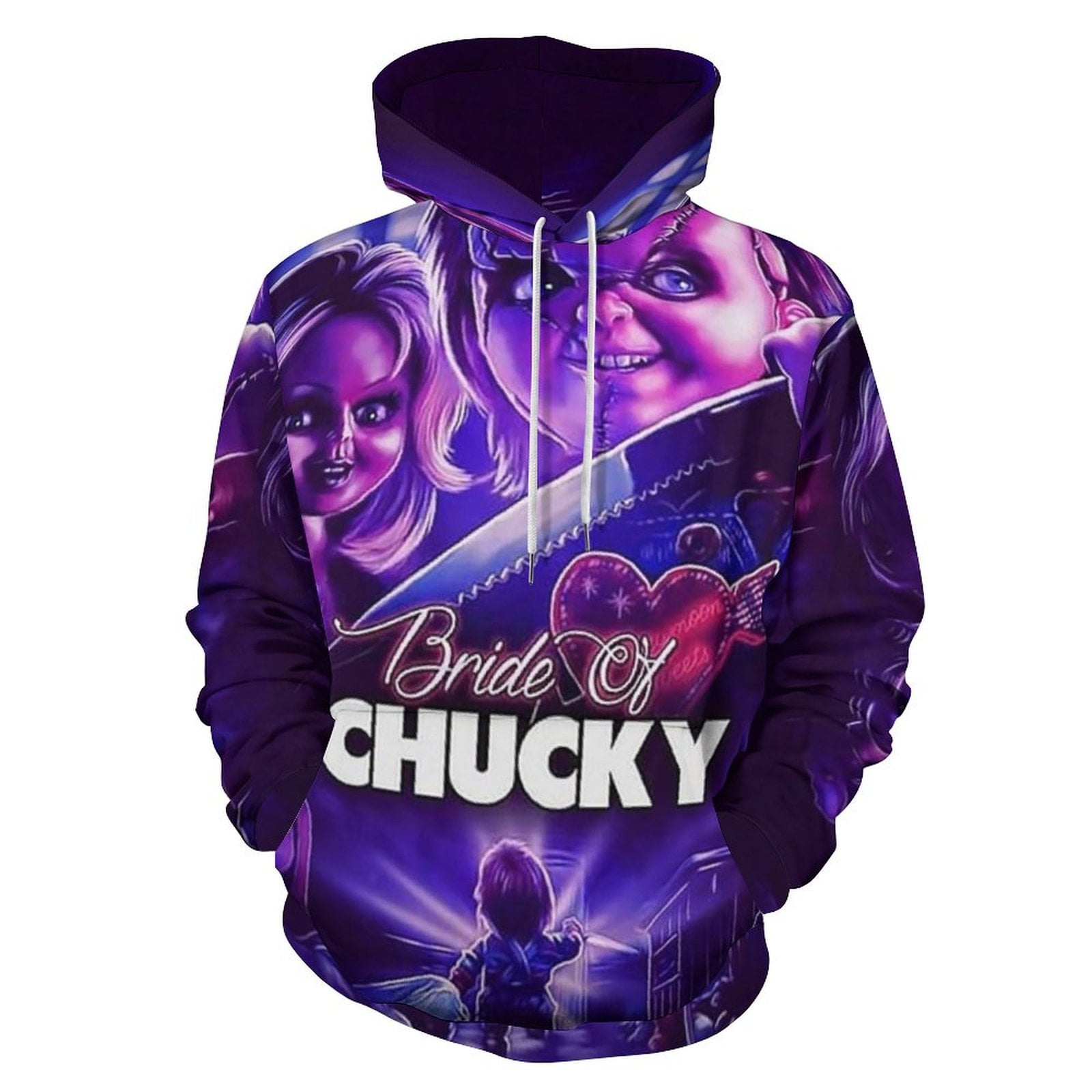 Bride of Chu-cky Adult Sweater Pullover Hoodie 3D Printed Loose Hooded ...