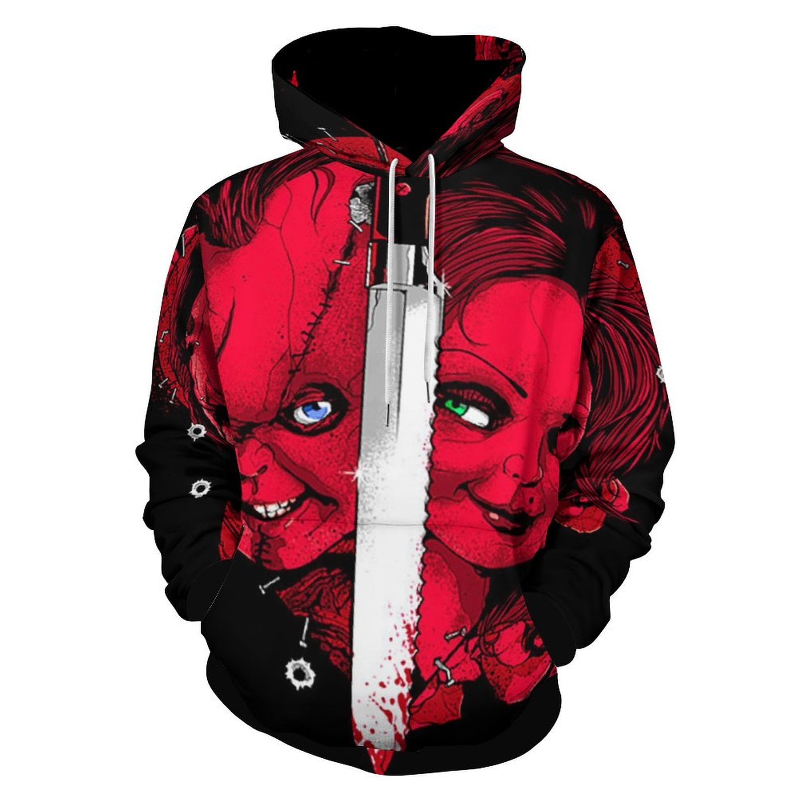 Bride of Chu-cky Adult Sweater Pullover Hoodie 3D Printed Loose Hooded ...