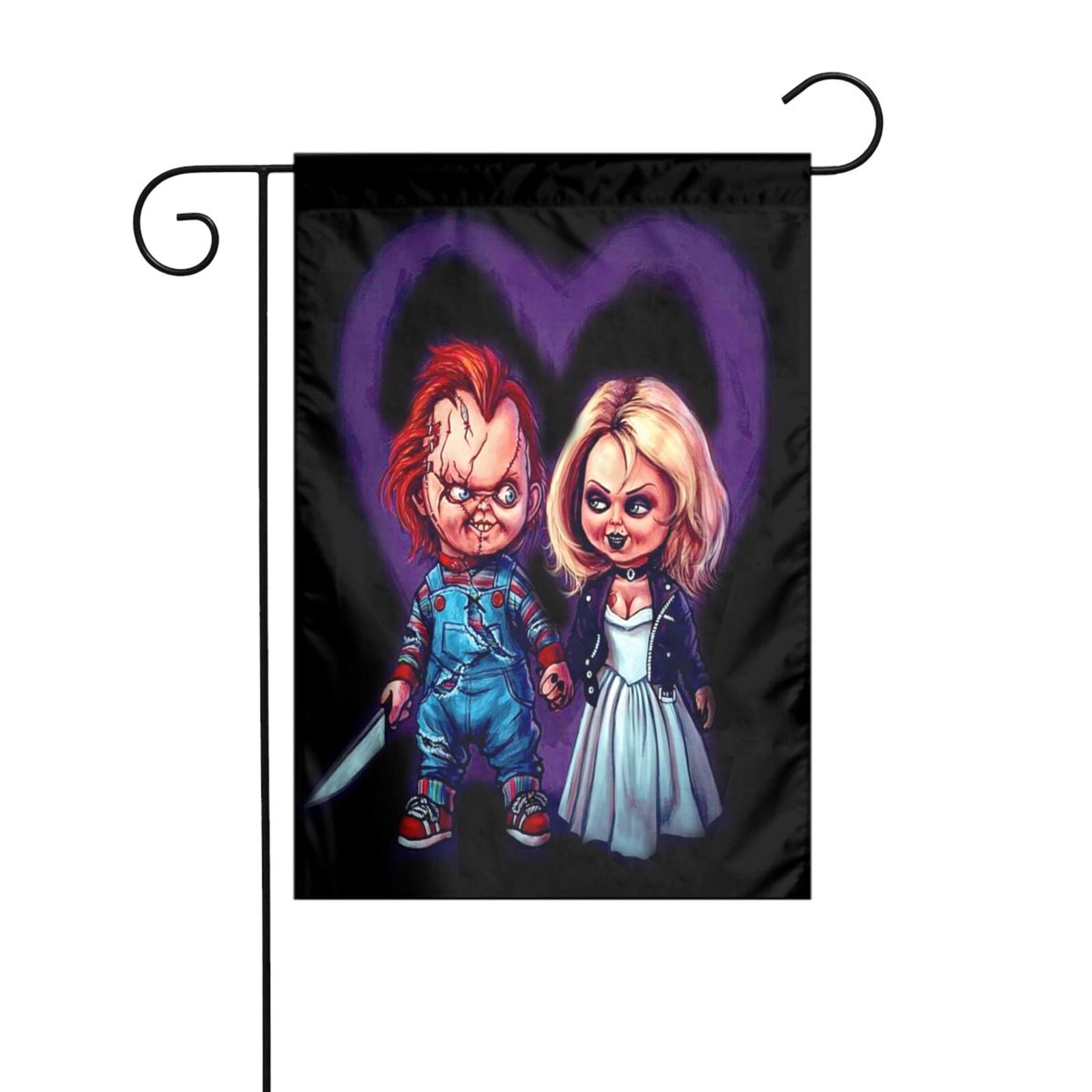 Bride of Chucky And Tiffany Garden Flag Double Sided Yard Outdoor Home ...