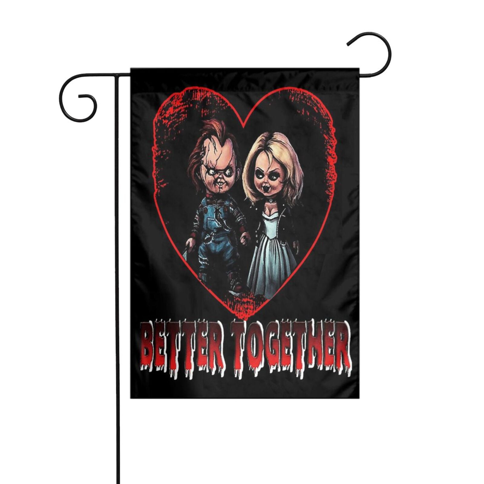 Bride of Chucky And Tiffany Garden Flag Double Sided Yard Outdoor Home ...