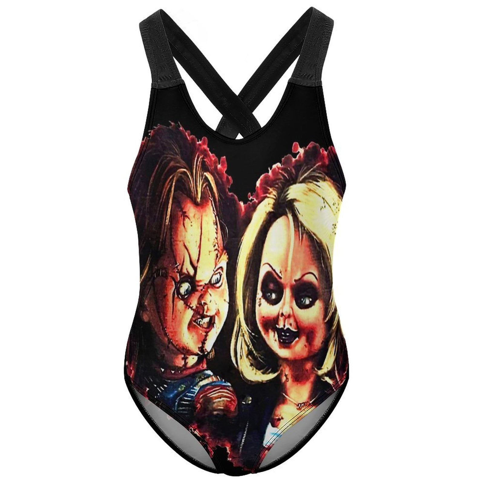 Bride of Chucky And Tiffany One Piece Swimsuits For Girls Quick Dry ...