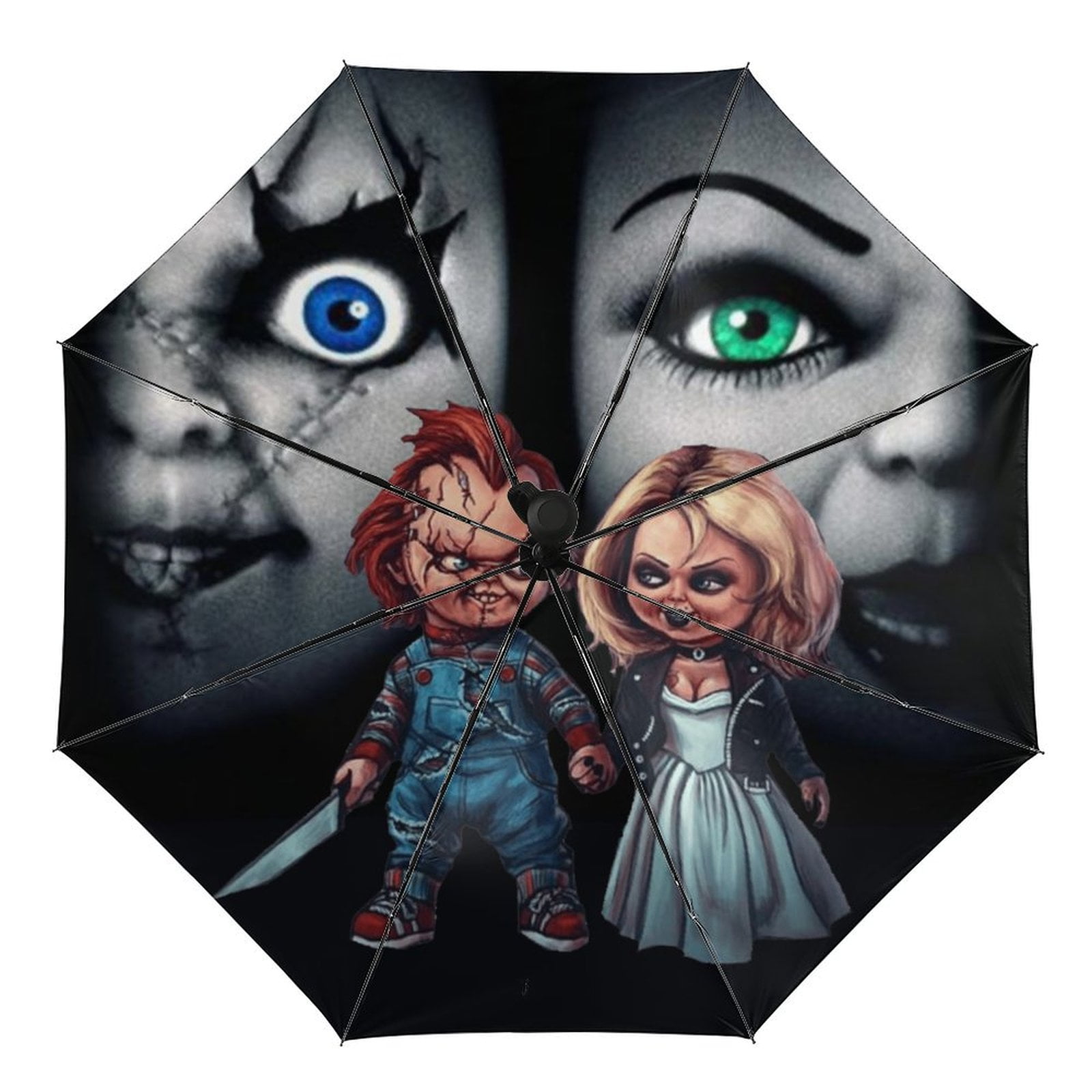 Bride of Chucky Automatic Umbrellas Windproof Folding Umbrella Portable ...