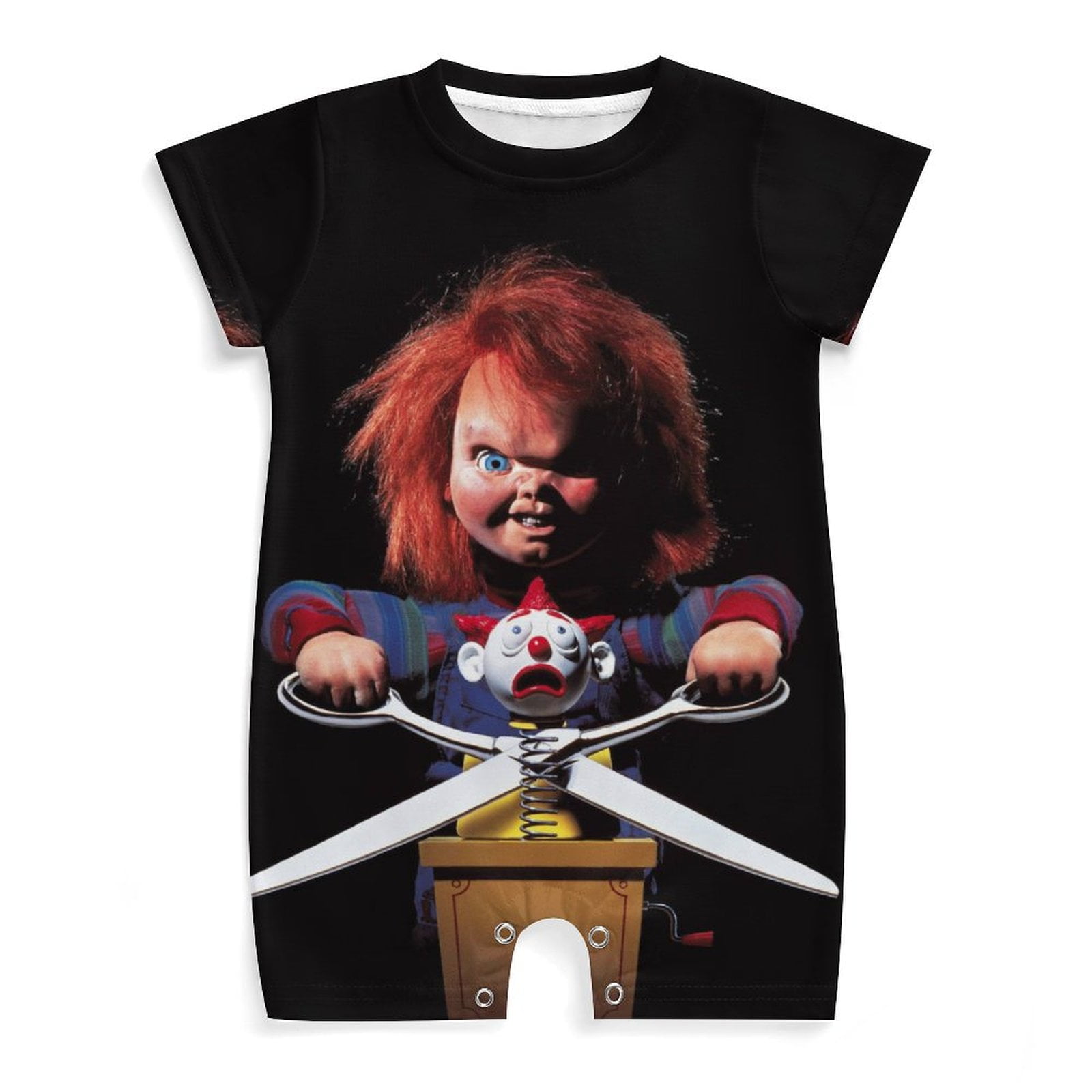 Bride of Chucky Baby Boy Girl Short Sleeve Romper Clothing Set Print ...