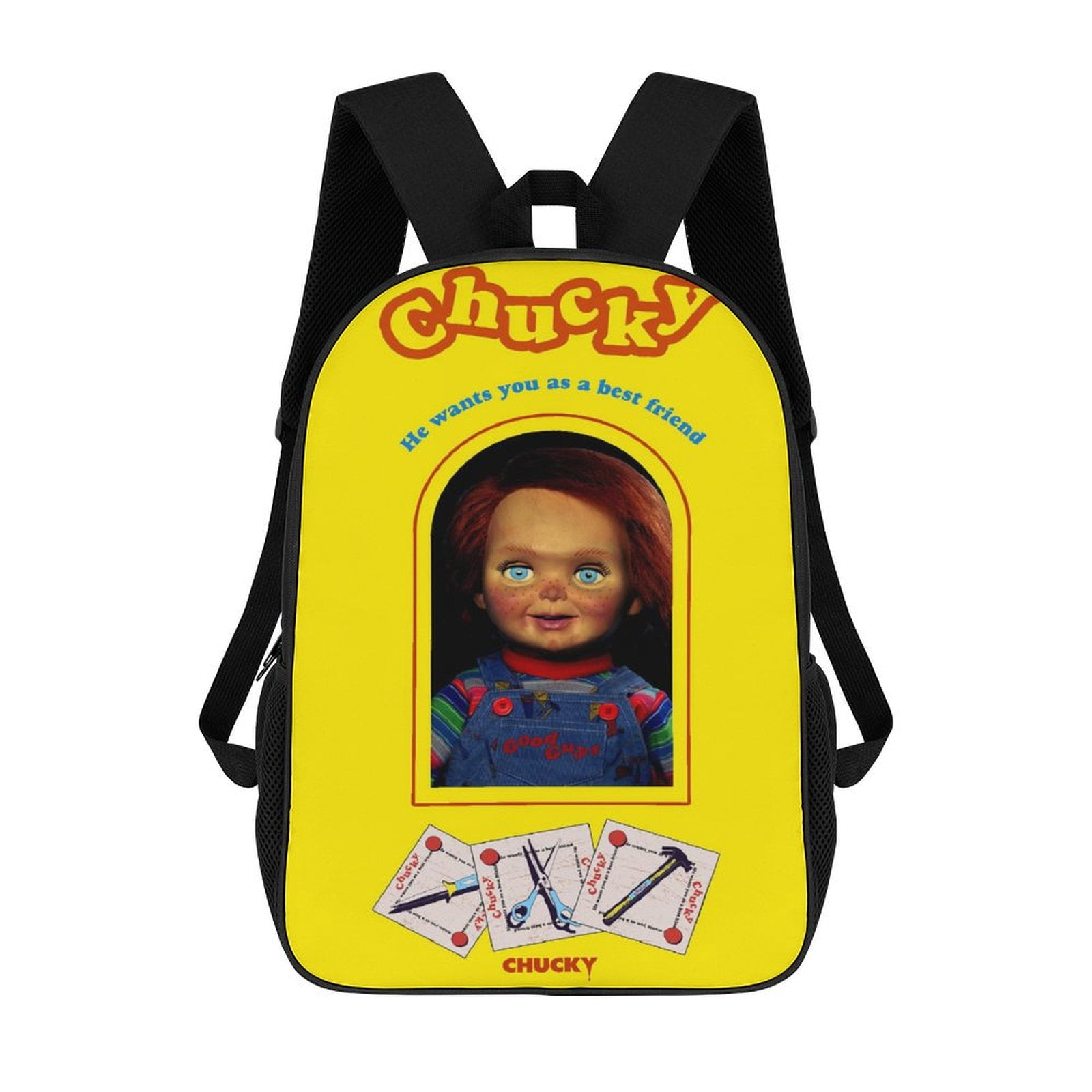 Bride of Chucky Backpack Cartoon Casual Shoulder Daypack Large Capacity ...