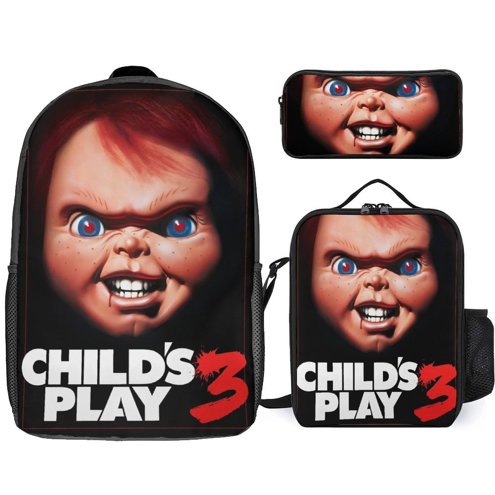 Bride of Chucky Backpack Messenger Bag Lunch Bag Pencil Case Set 17 ...