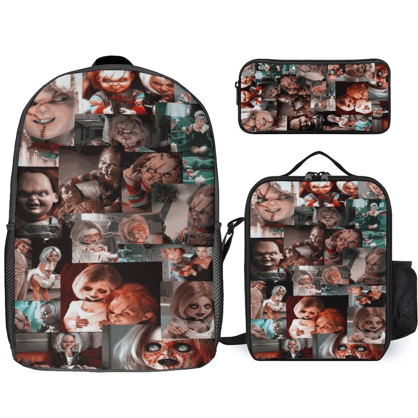 Bride of Chucky Backpacks 3 Piece Set Bookbag with Lunch Bag And Pencil ...