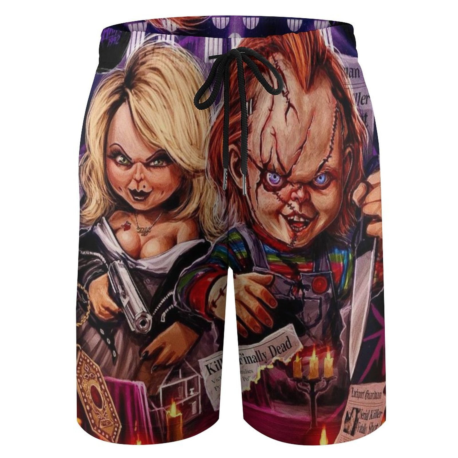 Bride of Chucky Children's Swim Trunks Printed Beach Board Shorts Quick ...