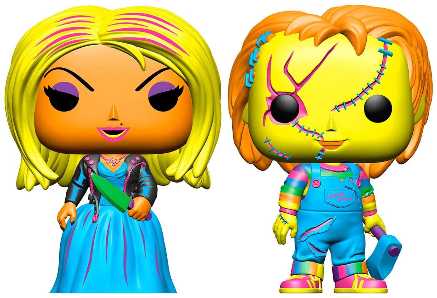 Bride of Chucky: Chucky & Tiffany Killer Doll Toy 2-Pack Merchandise ...