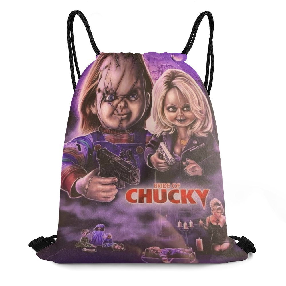 Bride of Chucky Drawstring Bag Gym Bag Water Resistant Sackpack Sports ...