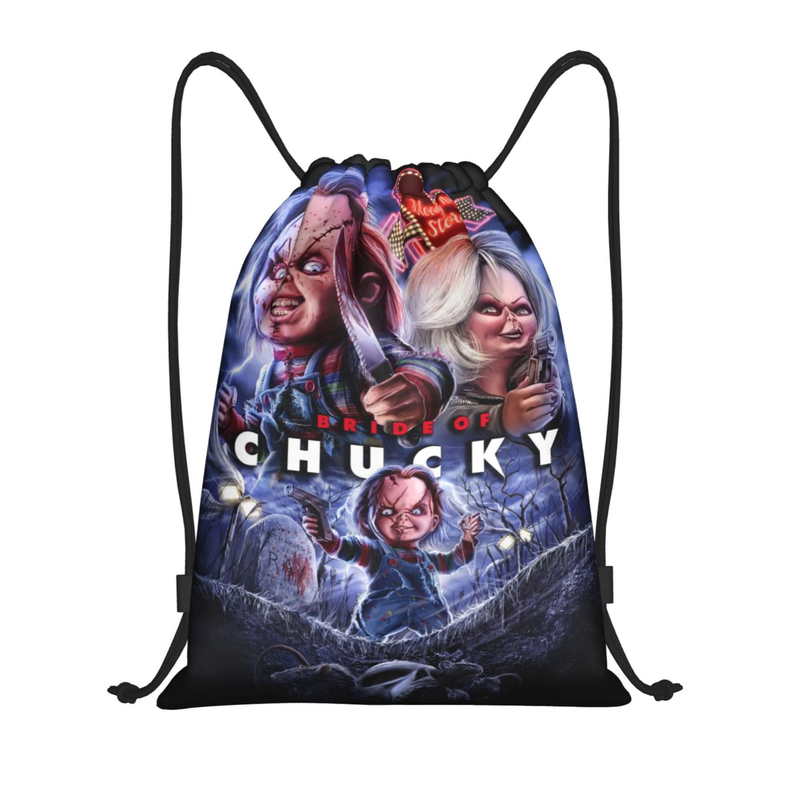 Bride of Chucky Drawstring Bags Unisex Drawstring Sling Bag Daypack ...