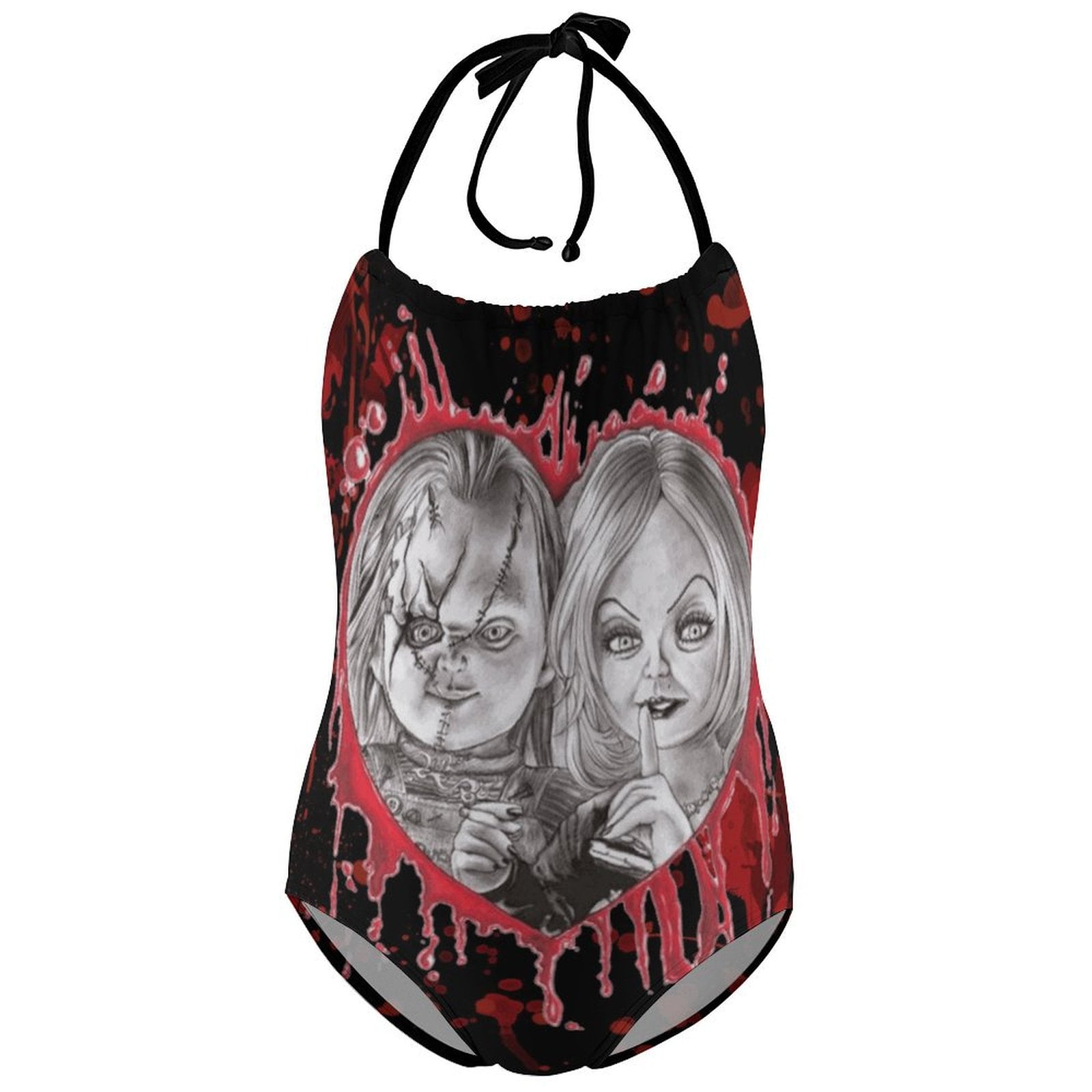Bride of Chucky Girls One Piece Swimsuit Quick Dry Swimwear Print ...