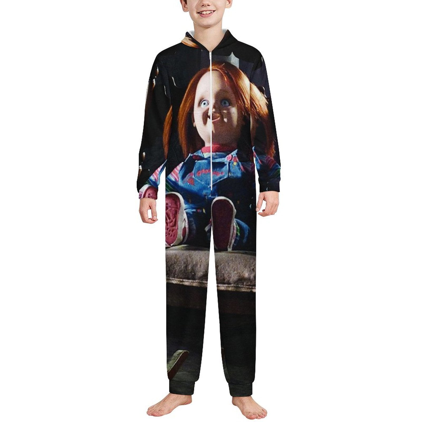 Bride of Chucky Kids Hooded Union Suit Pajama Onesie Blanket Sleeper ...