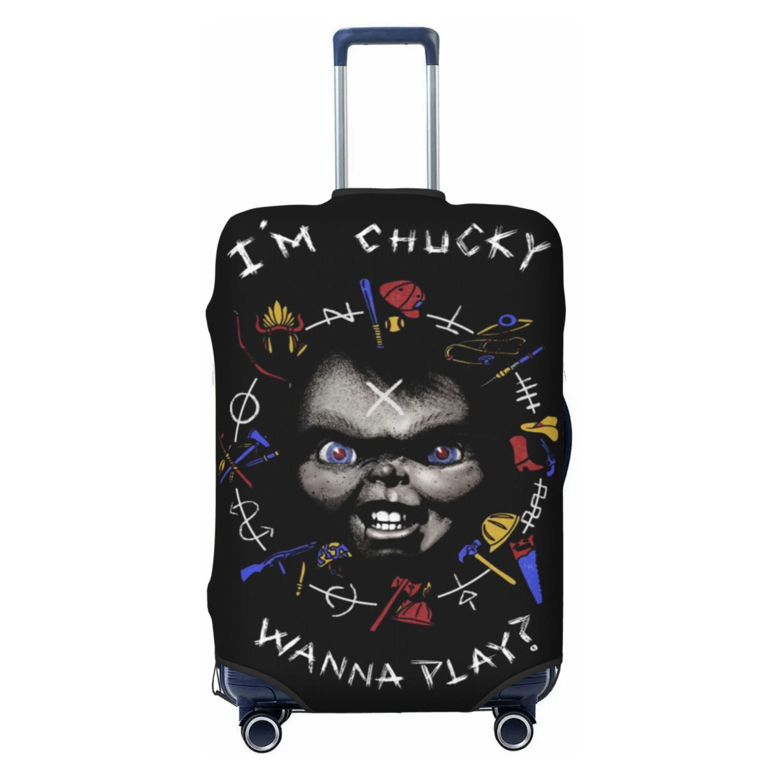 Bride of Chucky Luggage Cover Thicker Protector Elastic Travel Suitcase ...