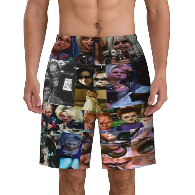 Bride of Chucky Men's Swim Trunks Quick Dry Board Shorts Bathing Suit Swimsuits Beach Shorts ...