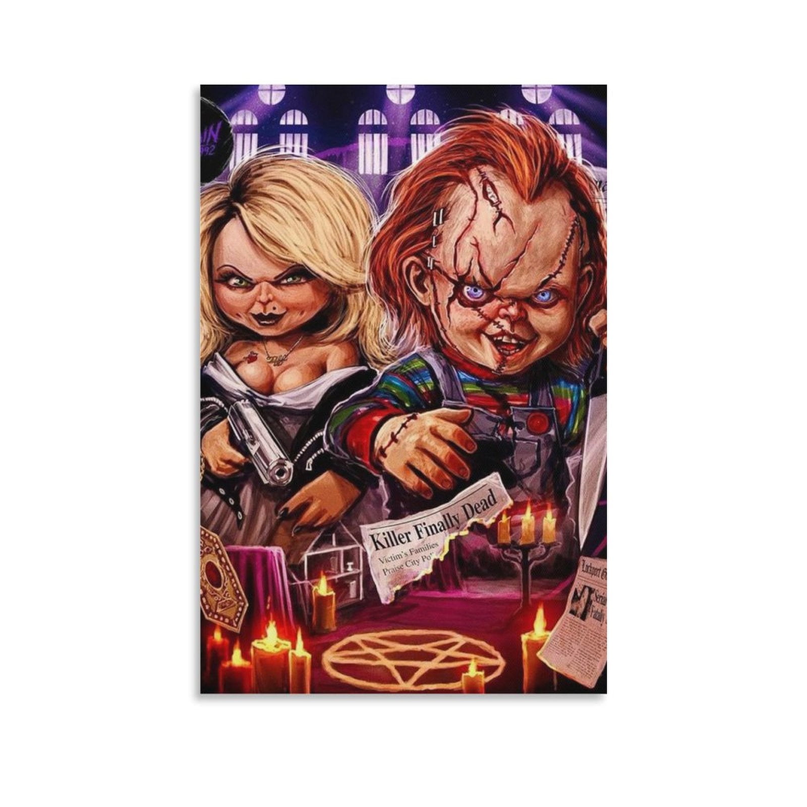 Bride of Chucky Paintings, 24x36inch Single Hanging Painting Home Decor ...