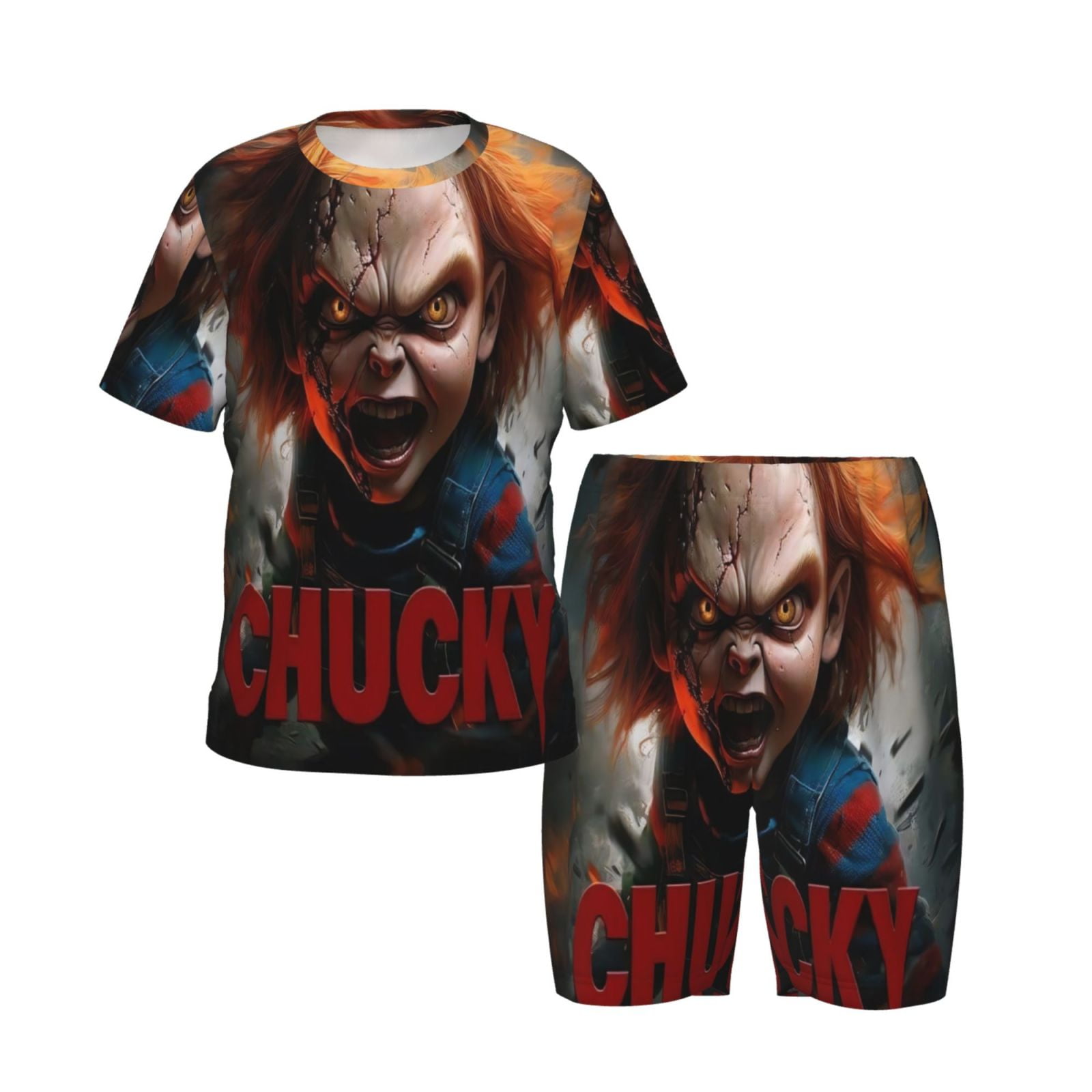 Bride of Chucky Pajama Set Short Sleeve Crew Neck Soft Cotton-imitation ...