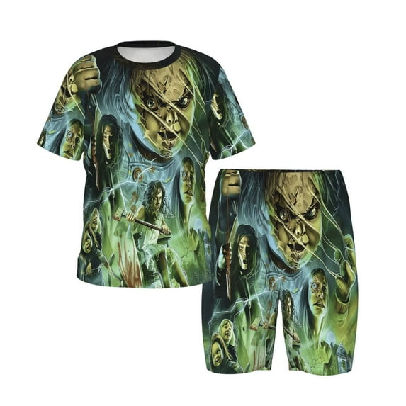 Bride of Chucky Pajama Set Short Sleeve Crew Neck Soft Cotton-imitation ...