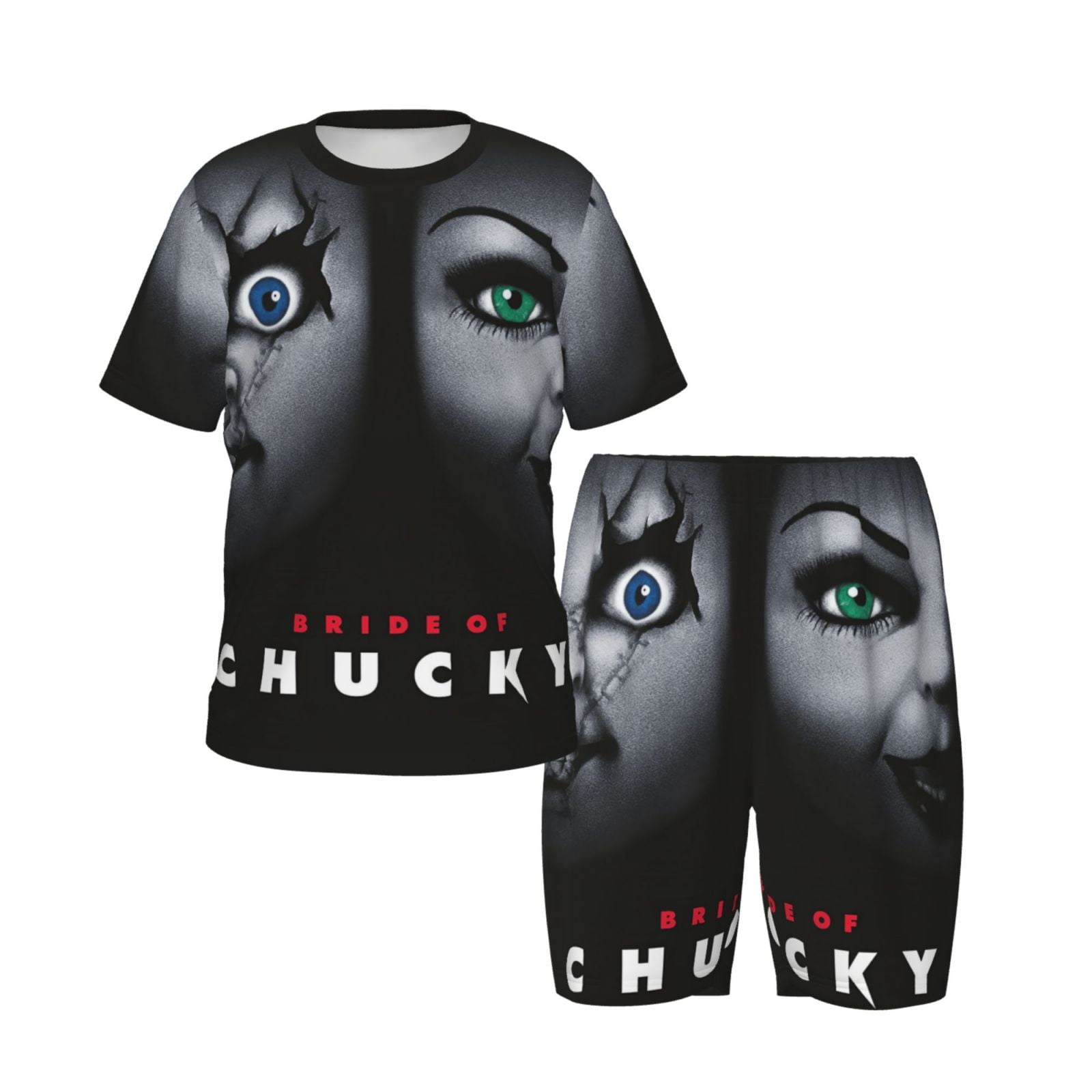 Bride of Chucky Pajama Set Short Sleeve Crew Neck Soft Cotton-imitation ...