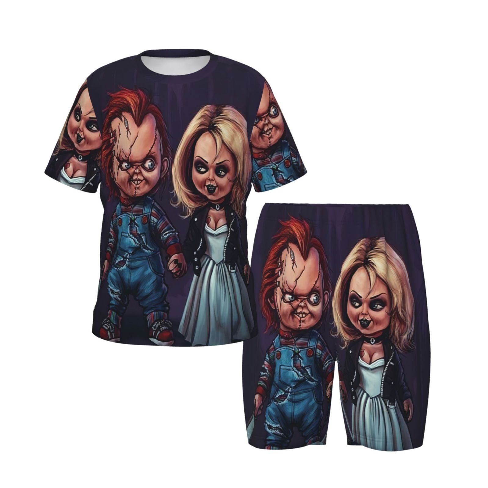 Bride of Chucky Pajama Set Short Sleeve Crew Neck Soft Cotton-imitation ...