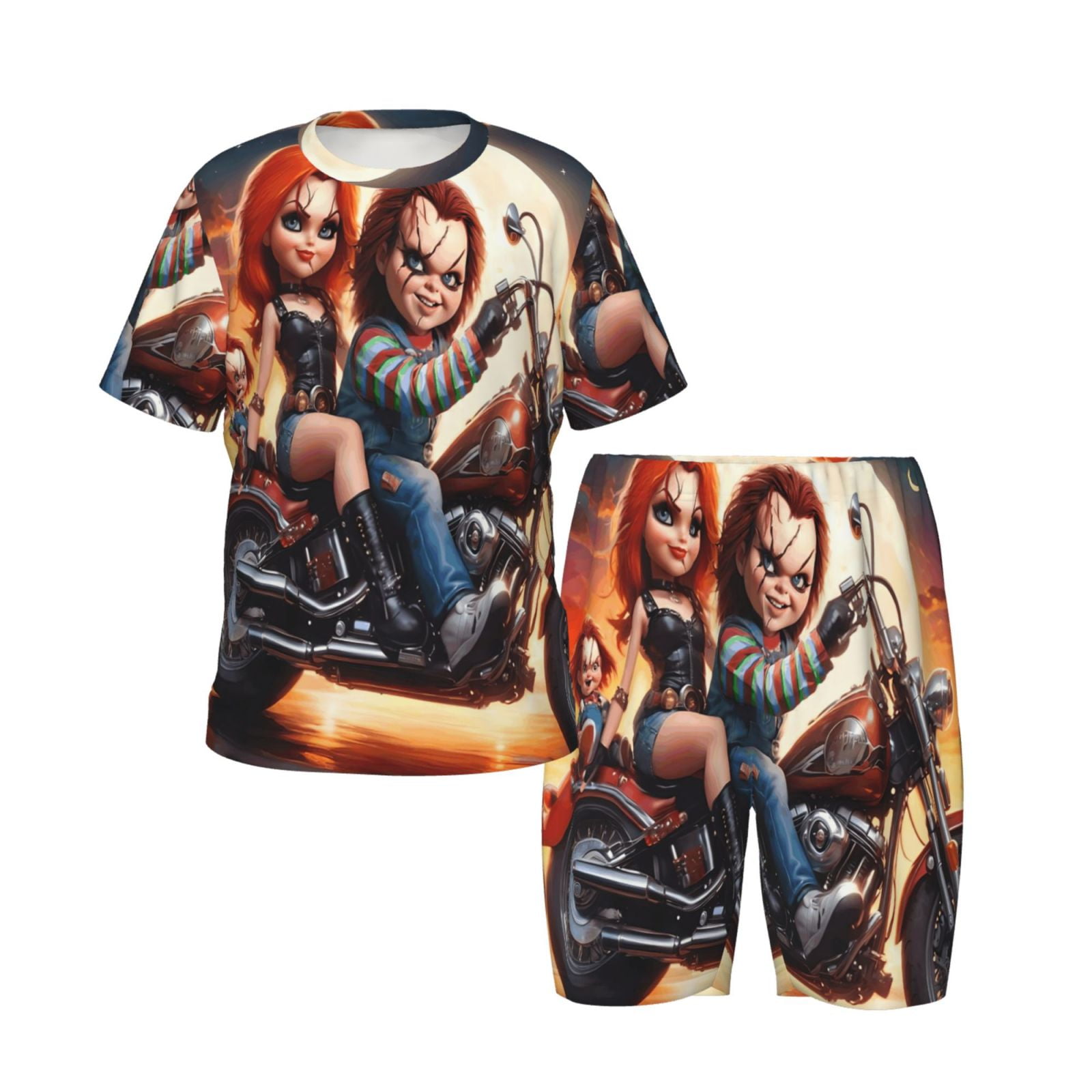 Bride of Chucky Pajama Set Short Sleeve Crew Neck Soft Cotton-imitation ...