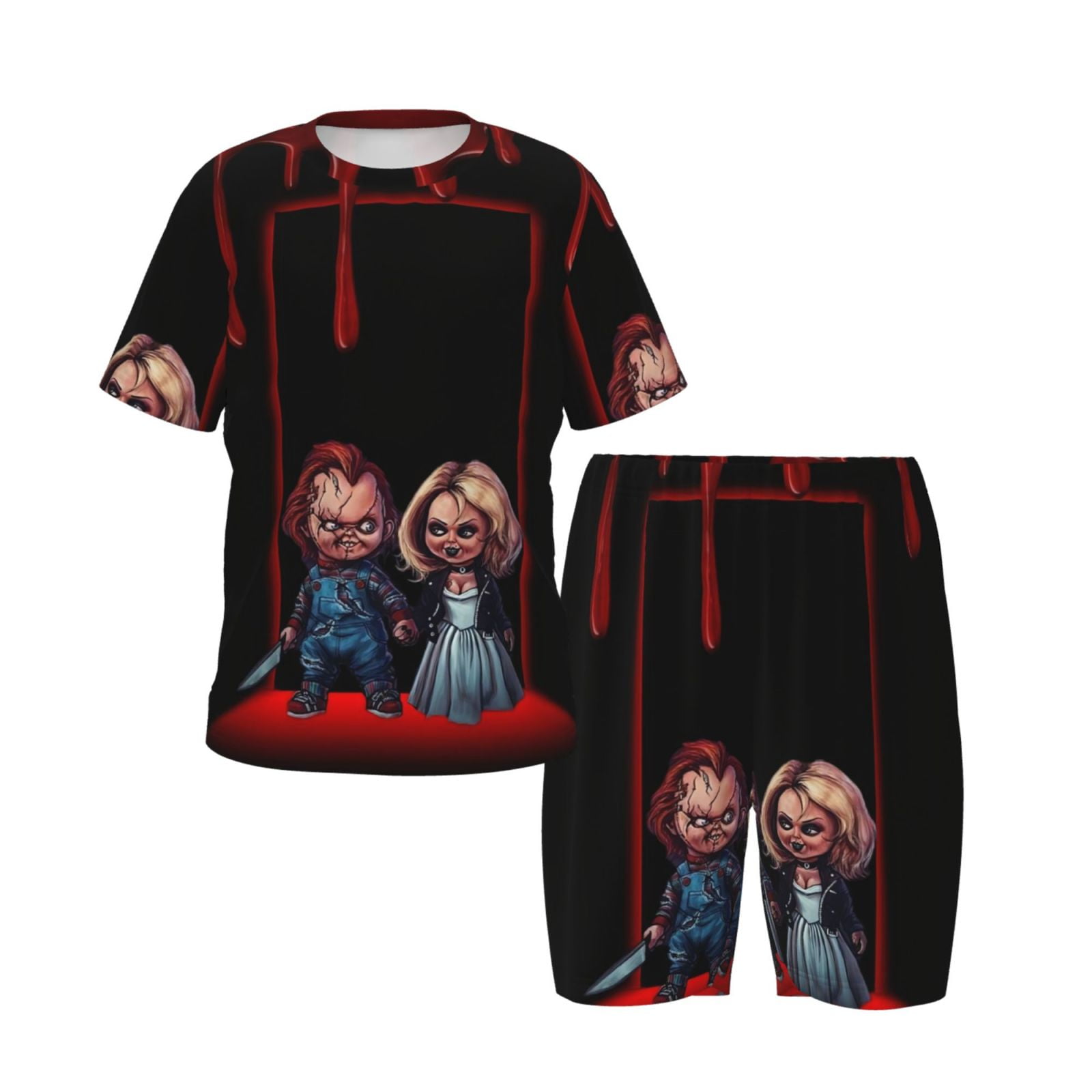 Bride of Chucky Pajama Set Short Sleeve Crew Neck Soft Cotton-imitation ...