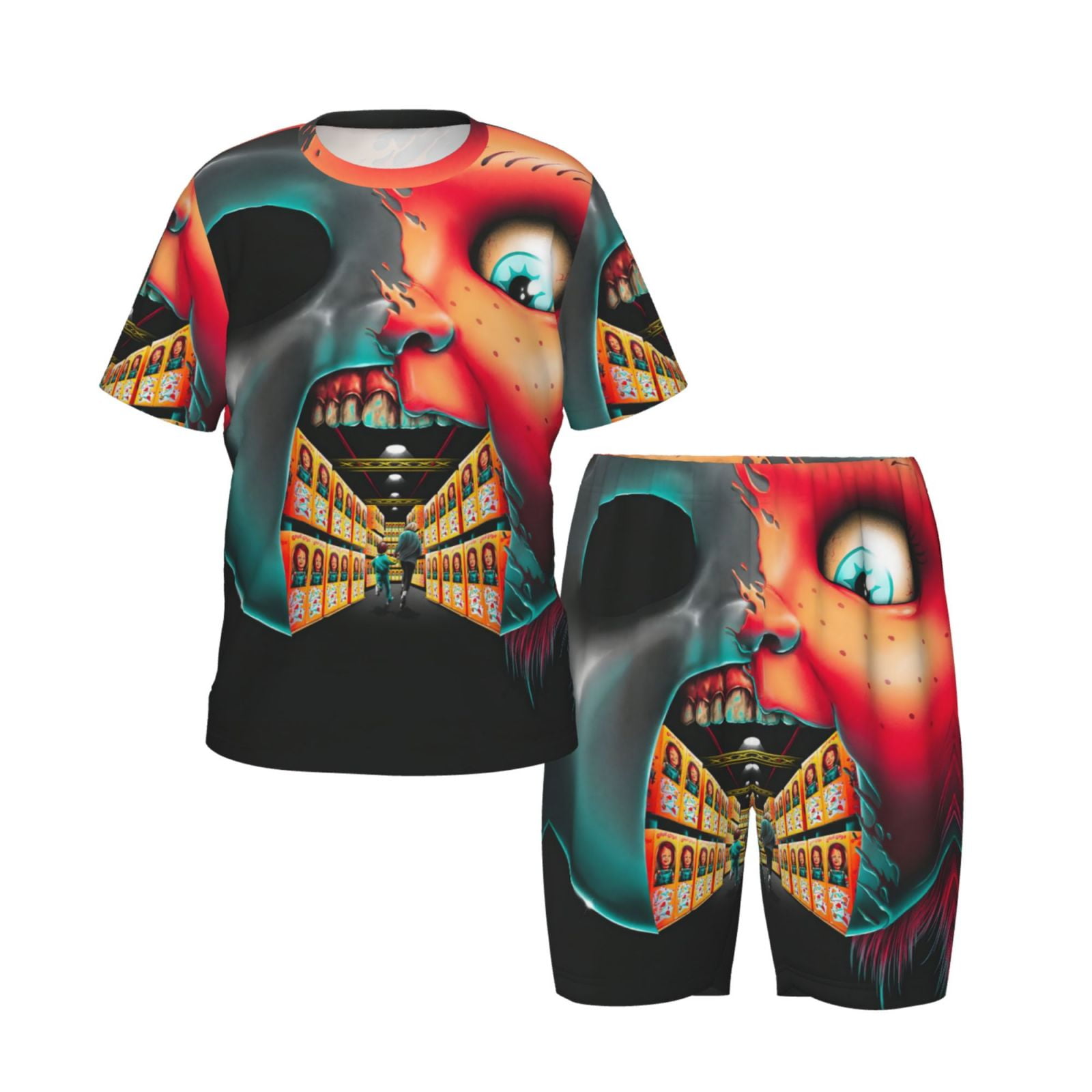 Bride of Chucky Pajama Set Short Sleeve Crew Neck Soft Cotton-imitation ...