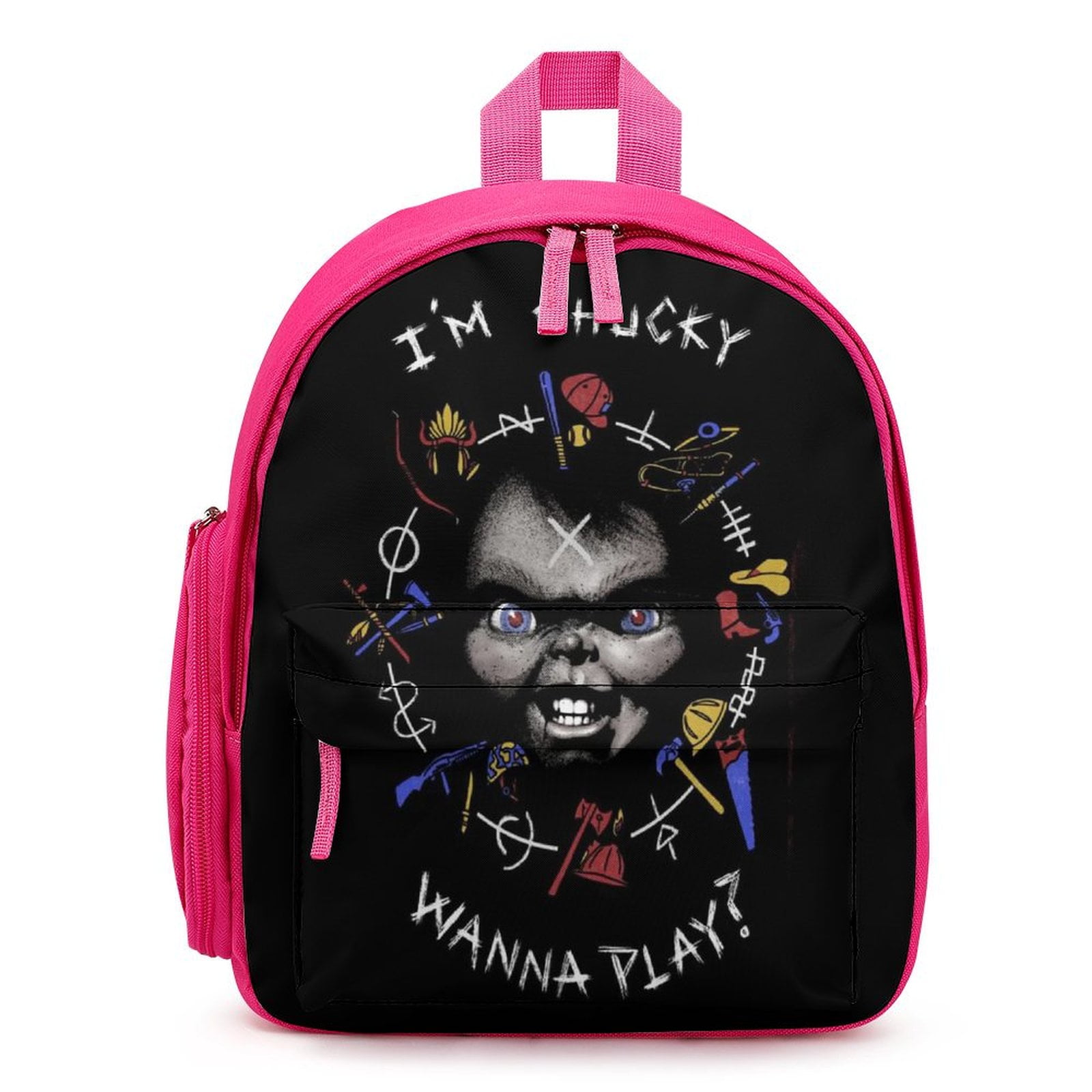 Bride of Chucky Backpack with Chest Strap Small Backpack Bookbag 12in ...