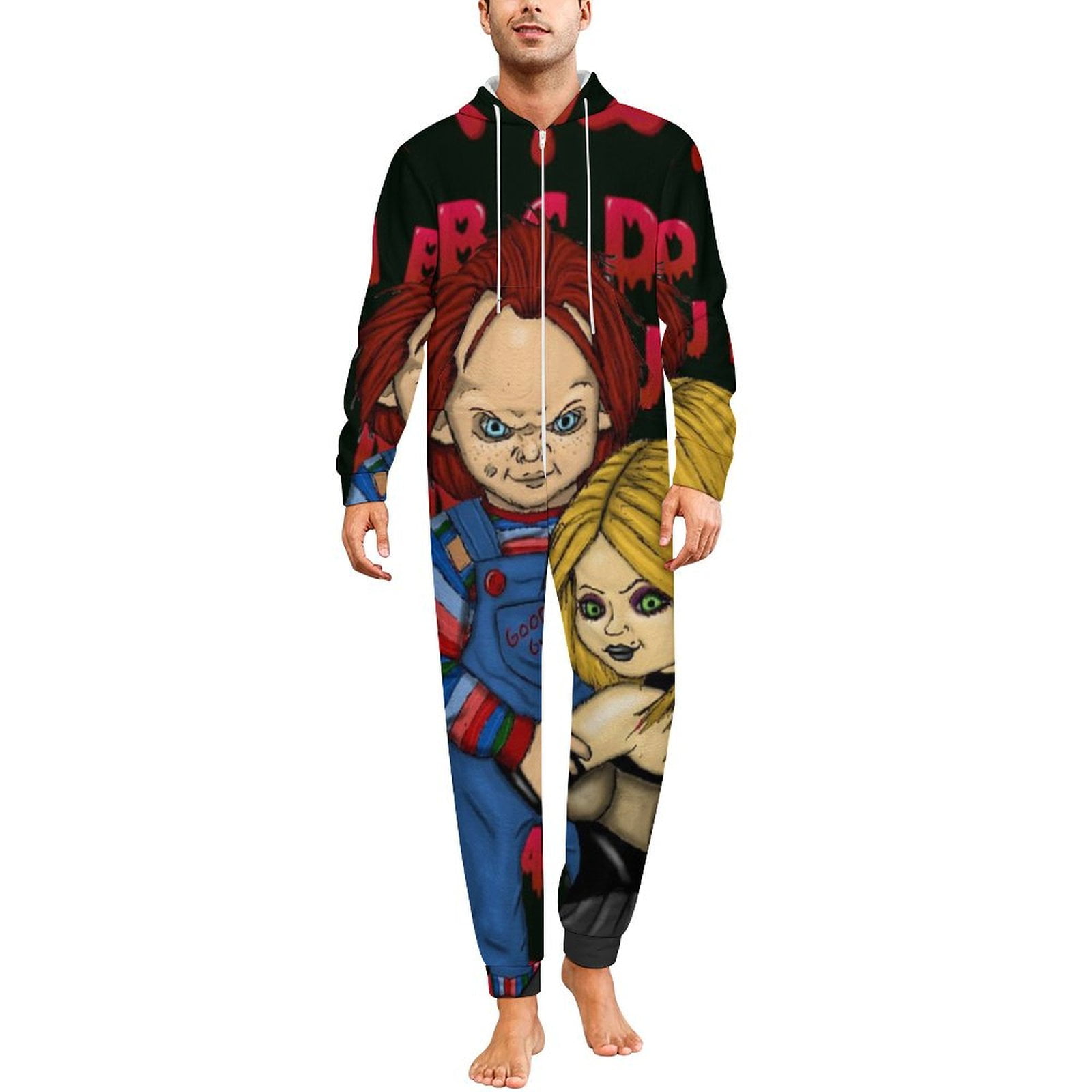 Bride of Chucky Women Men Pajamas Zipper Onesie Jumpsuit Hooded One ...